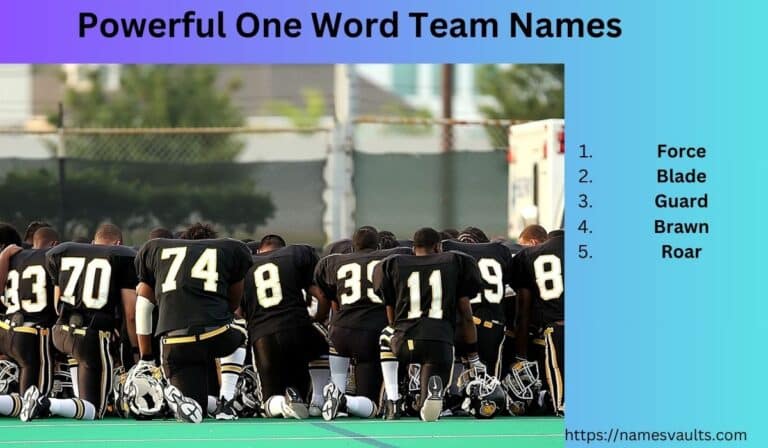 310 One Word Team Names: Ultimate List for Any Group - Names Vaults