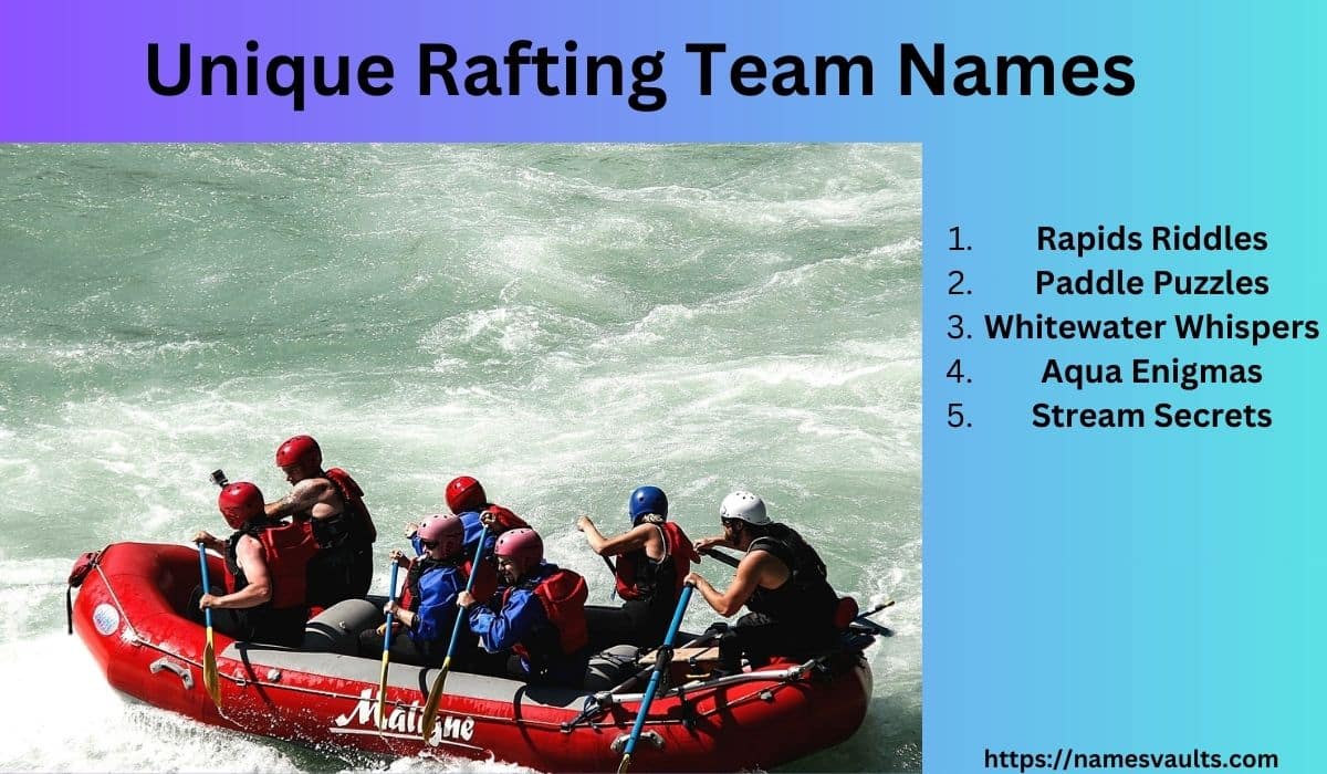 268 Best Rafting Team Names to Keep Your Crew Motivated - Names Vaults