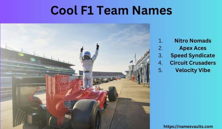 371 Inspiring F1 Team Names to Lead the Race - Names Vaults