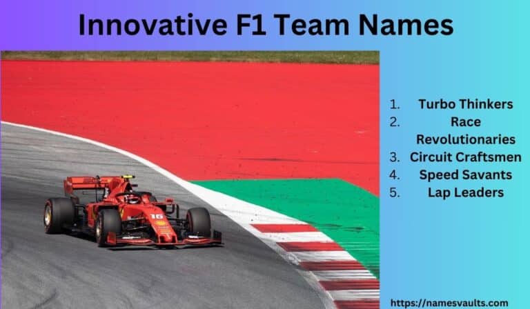 371 Inspiring F1 Team Names to Lead the Race - Names Vaults