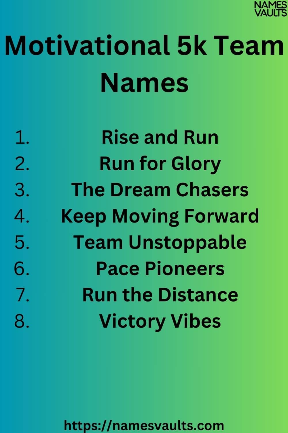 253 Creative & Fun 5K Team Names to Boost Your Race Spirit - Names Vaults
